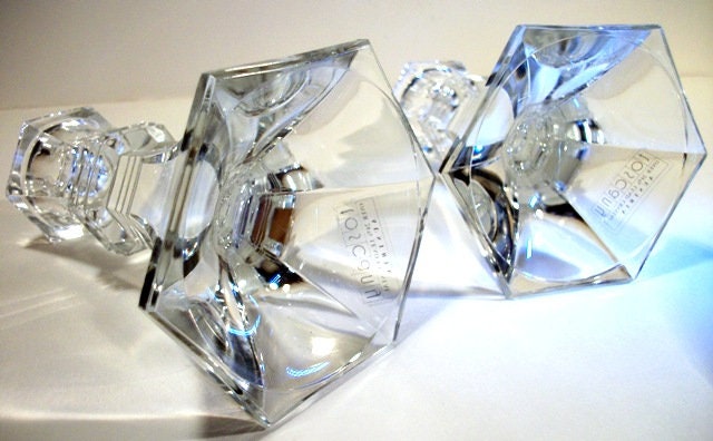 Set Toscany Crystal Candlestick Candle Holders | Etsy