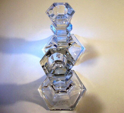 Set Toscany Crystal Candlestick Candle Holders Unique Home - Etsy