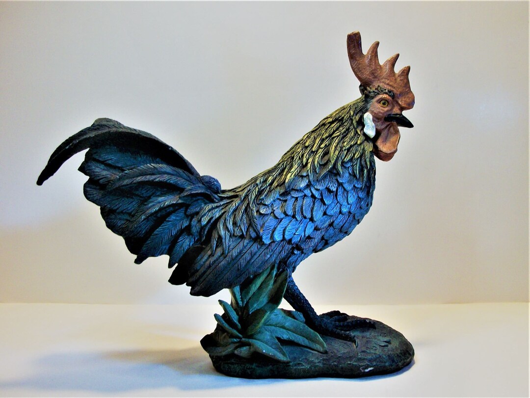 Standing Detailed Rooster Fun Decorative Home Farmhouse Statue Figurine ...