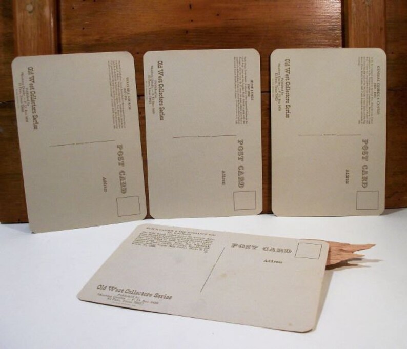 Wild Old West Collectors Series Postcards 4 Piece Set History Portraits ...