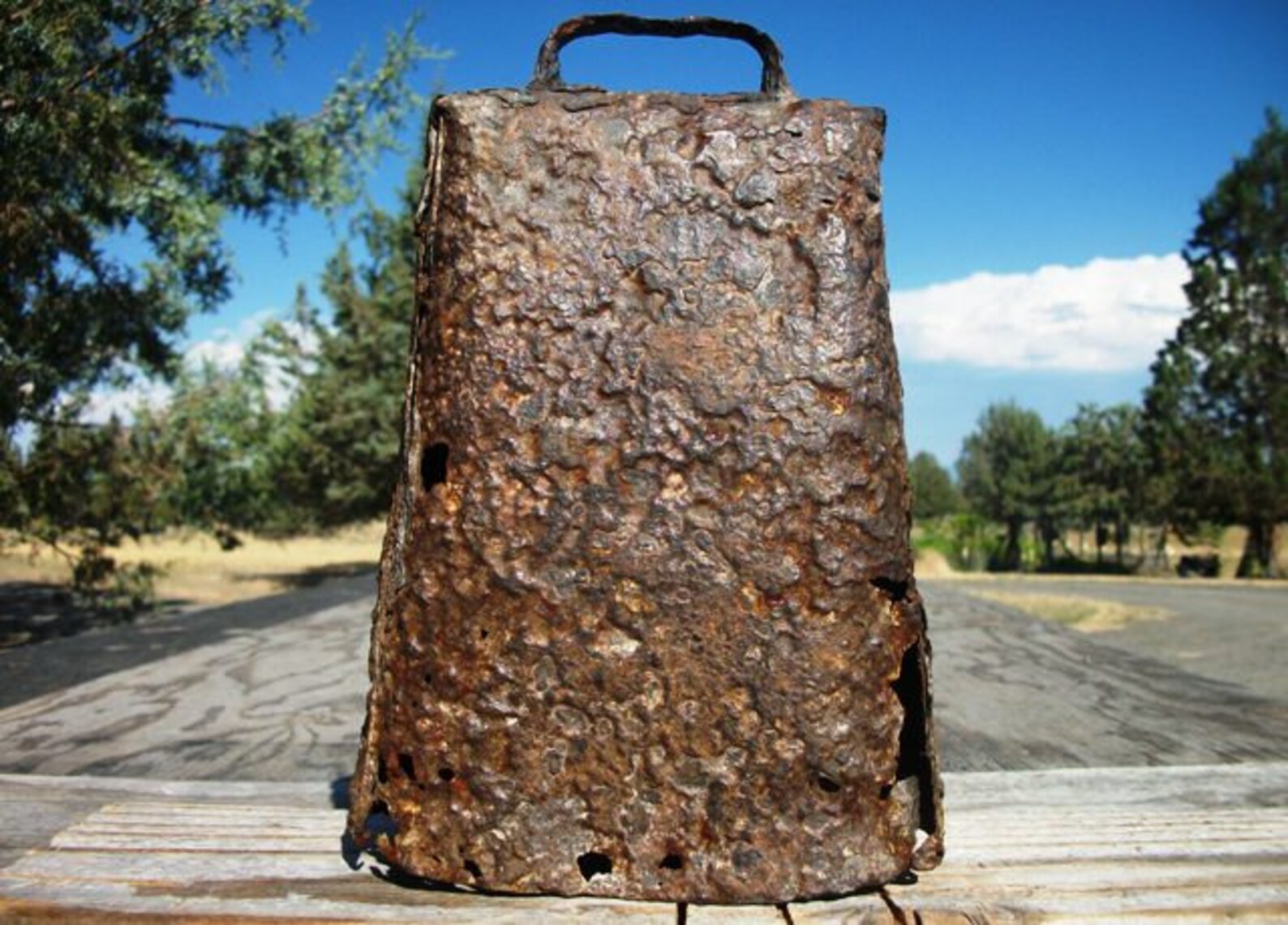Large Antique Very Rustic Cowbell Original Clapper Primitive Cow Barn ...
