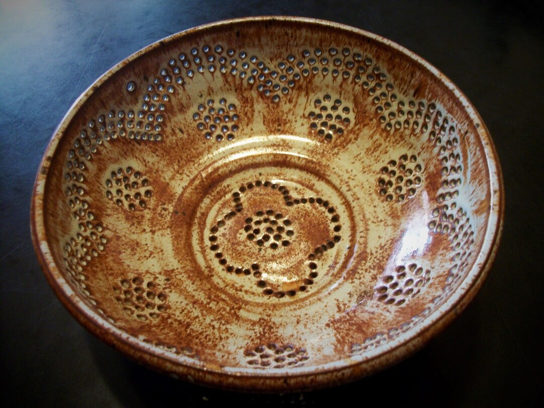 Art Pottery Pierced Colander Berry Bowl Home & Living Gift Ideas Unique ...