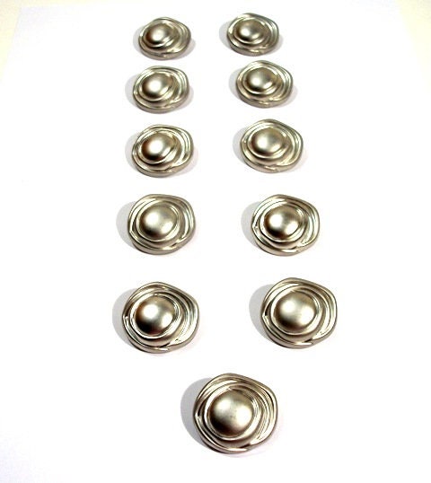 Art Deco Style 11 Matte Silver Gray Plastic Large Fancy Shank - Etsy