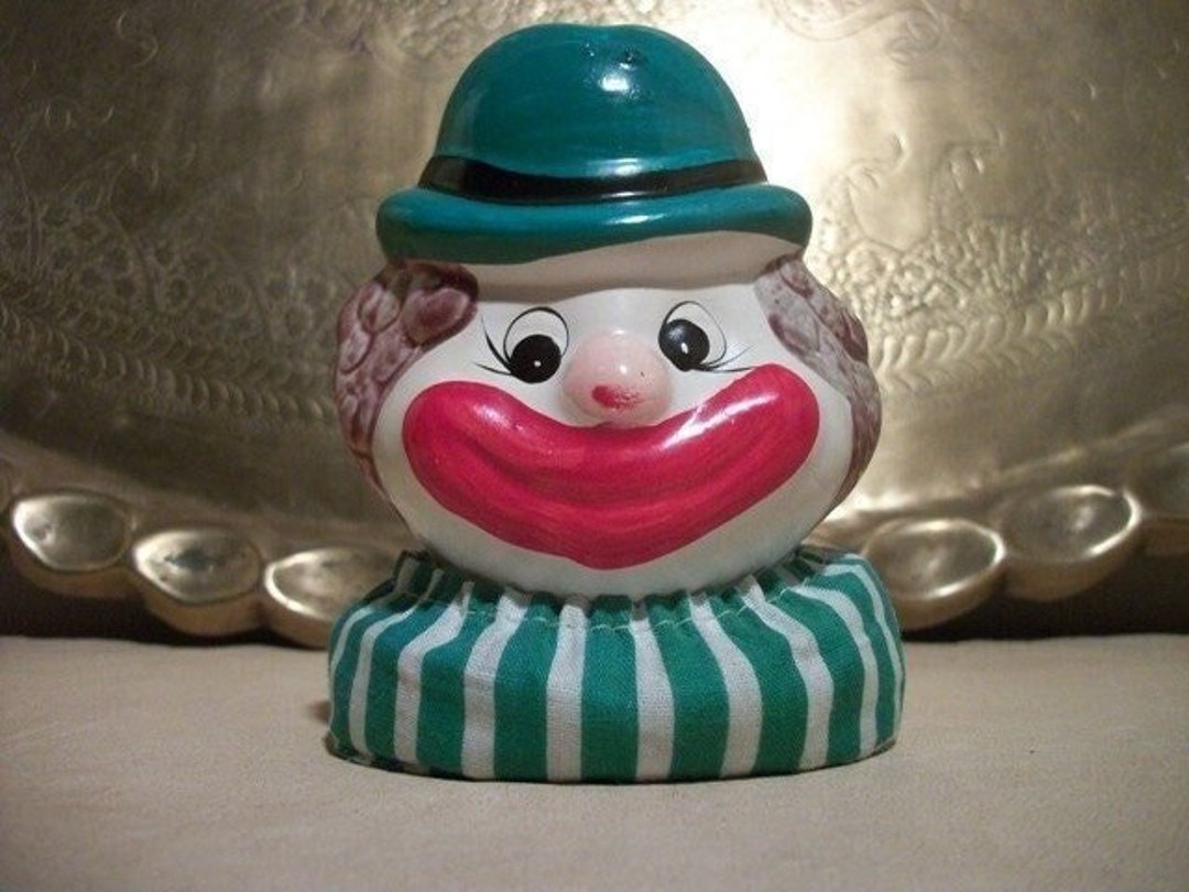 Circus Clown Coin Bank Lucky Charm Style Fellow Fun Saving Coins ...