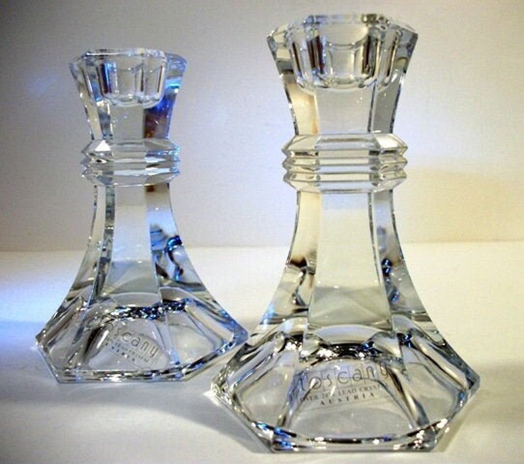 Set Toscany Crystal Candlestick Candle Holders Unique Gifts for an ...