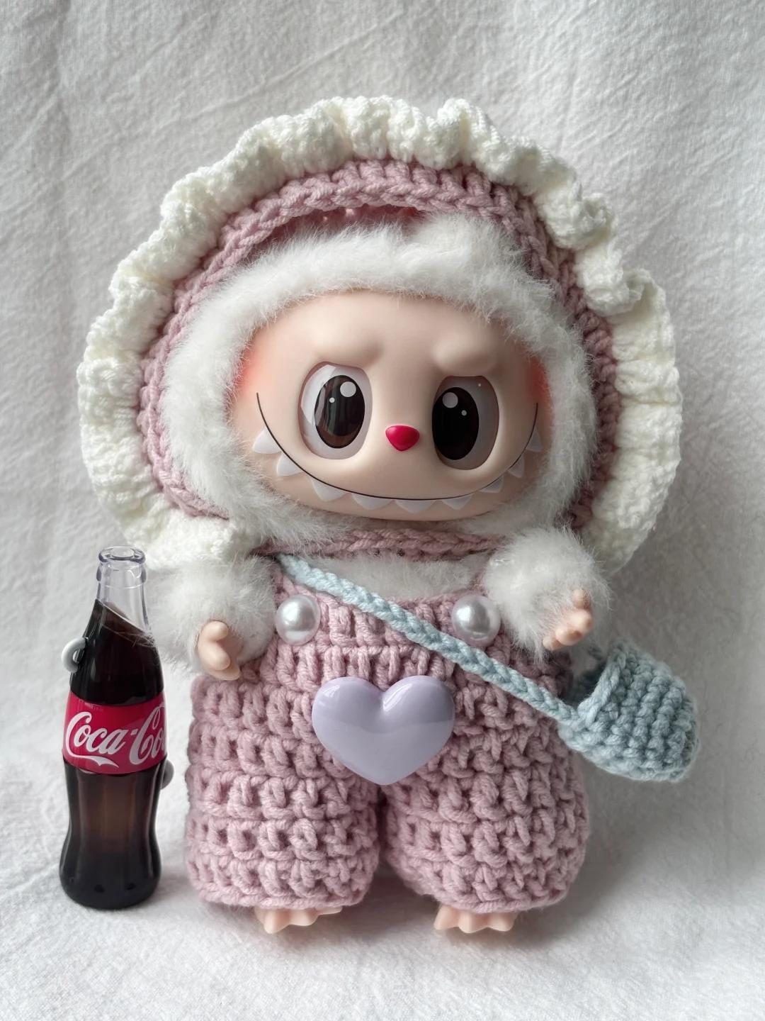 Handmade Crochet Labubu Outfit - Labubu Pinky Dress - Crochet Outfit ...