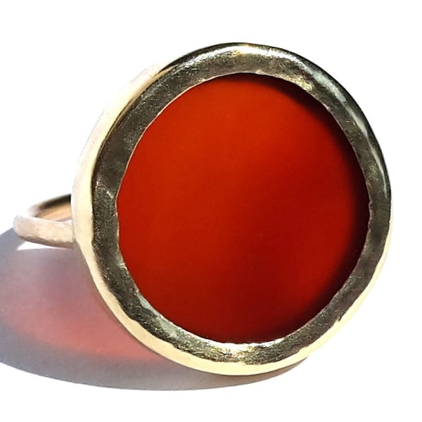 Red Stone Ring - Etsy