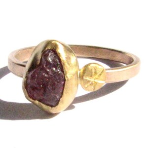 Natural Rough Tourmaline Ring - 22k Solid Yellow Gold & 9k Gold Ring ...