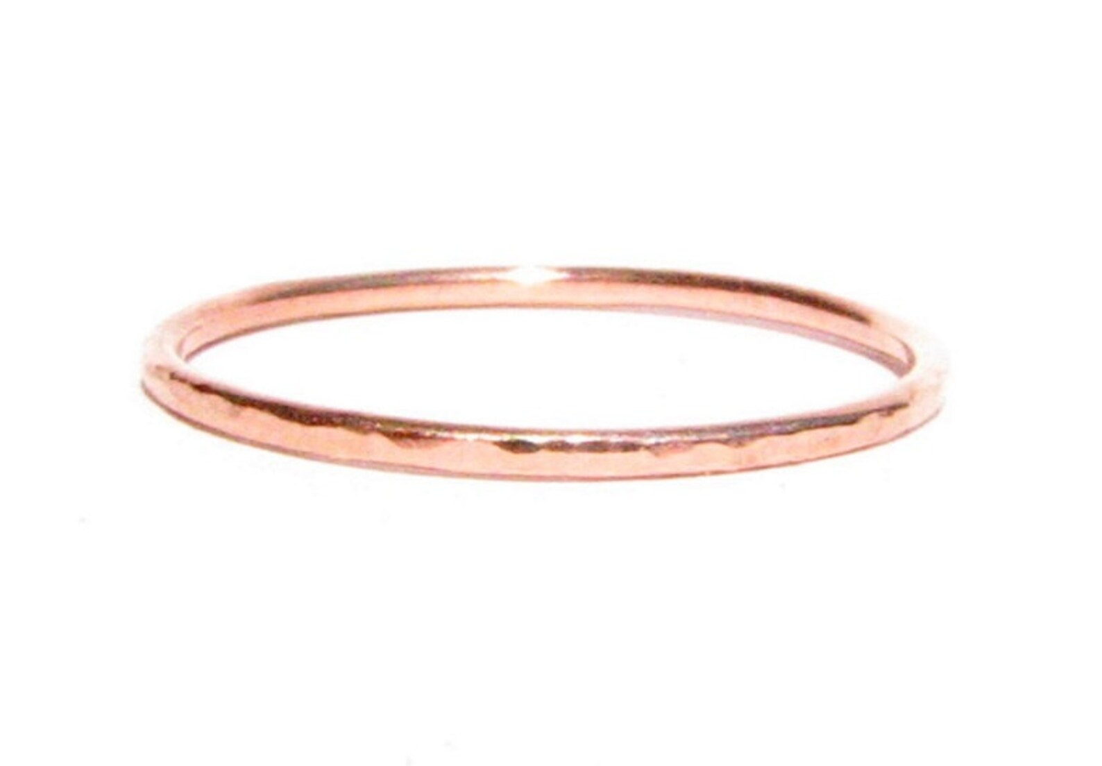 14k Solid Rose Gold Thin Plain Wedding Ring 14k Gold - Etsy