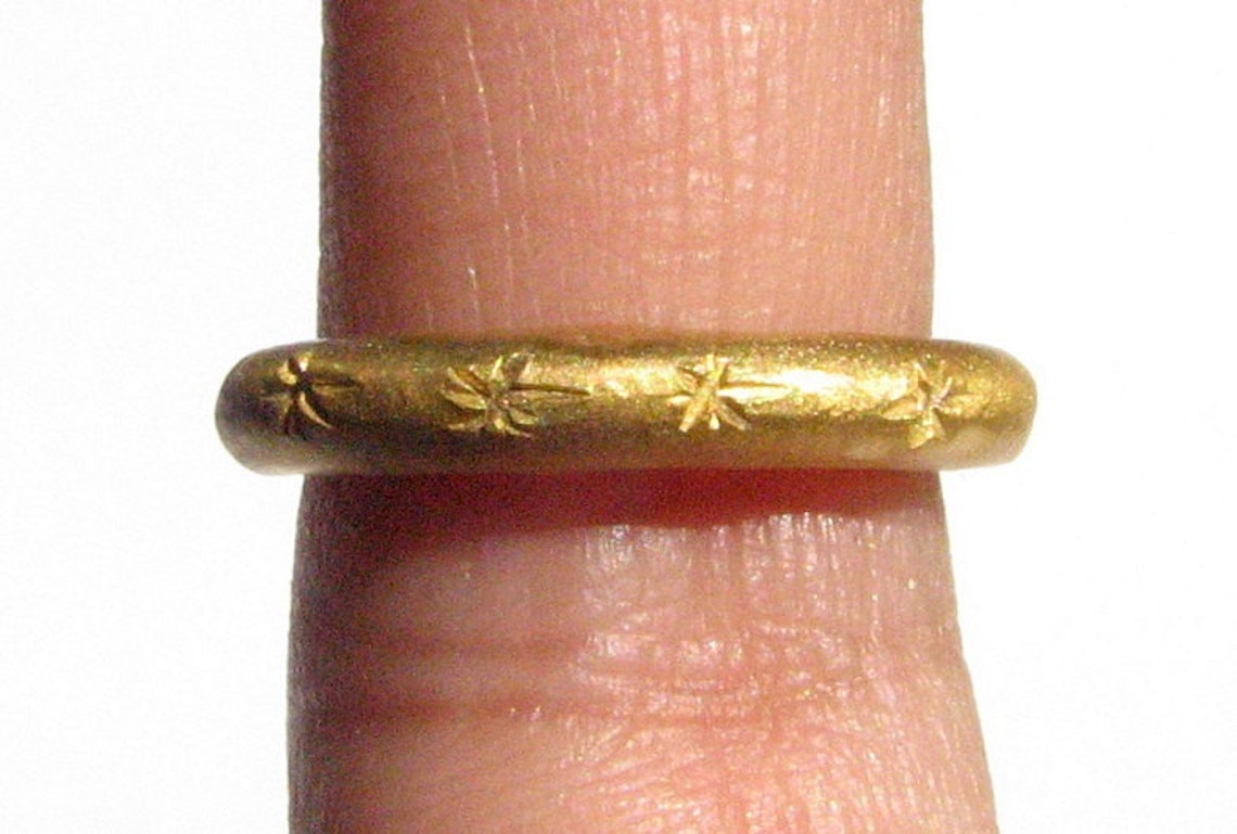 Solid 24k Gold and Silver Ring Stacking Ring Organic Ring - Etsy