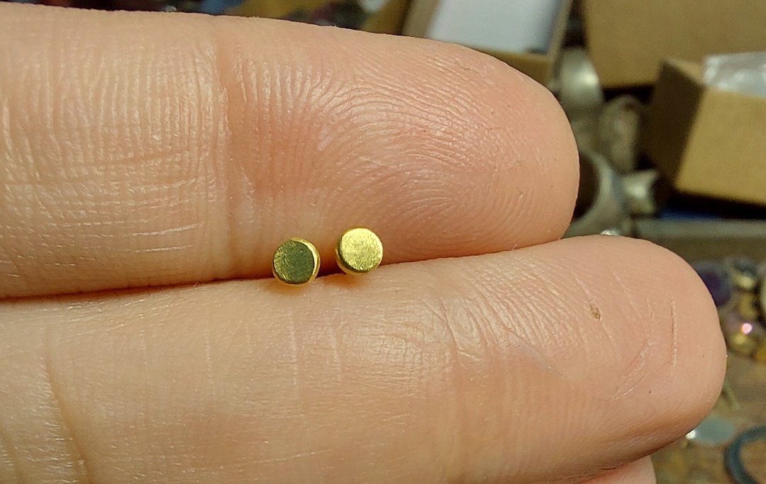 Tiny Solid 24k Gold Studs - 2 Mm Studs - Solid Gold Post Earrings- 24k ...