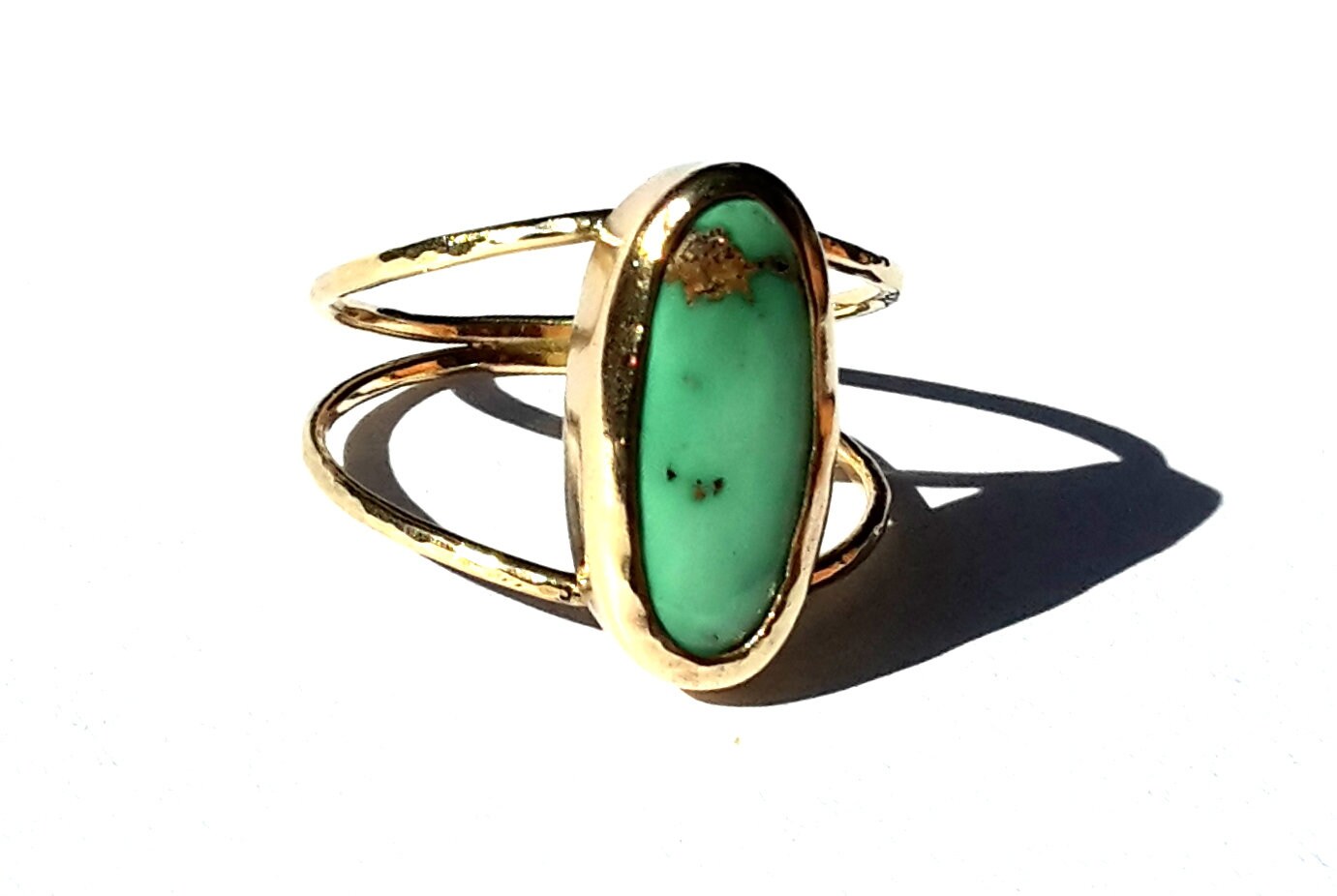 Gold Turquoise Ring-14k Solid Gold Ring-Thin Gold Ring-Unique | Etsy