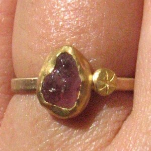 Natural Rough Tourmaline Ring - 22k Solid Yellow Gold & 9k Gold Ring ...