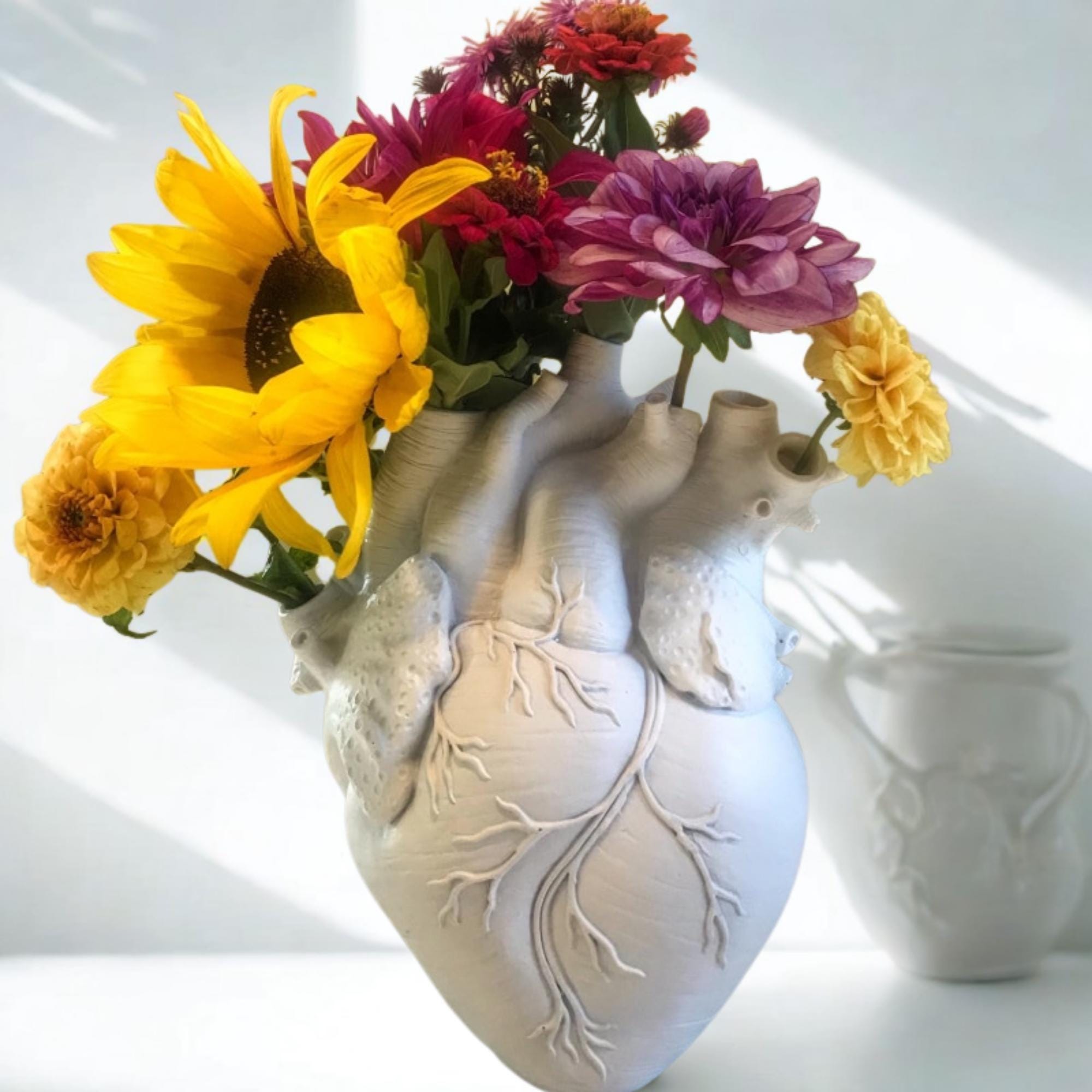 Anatomical Heart Vase: Handmade Ceramic Wall Decor - Etsy