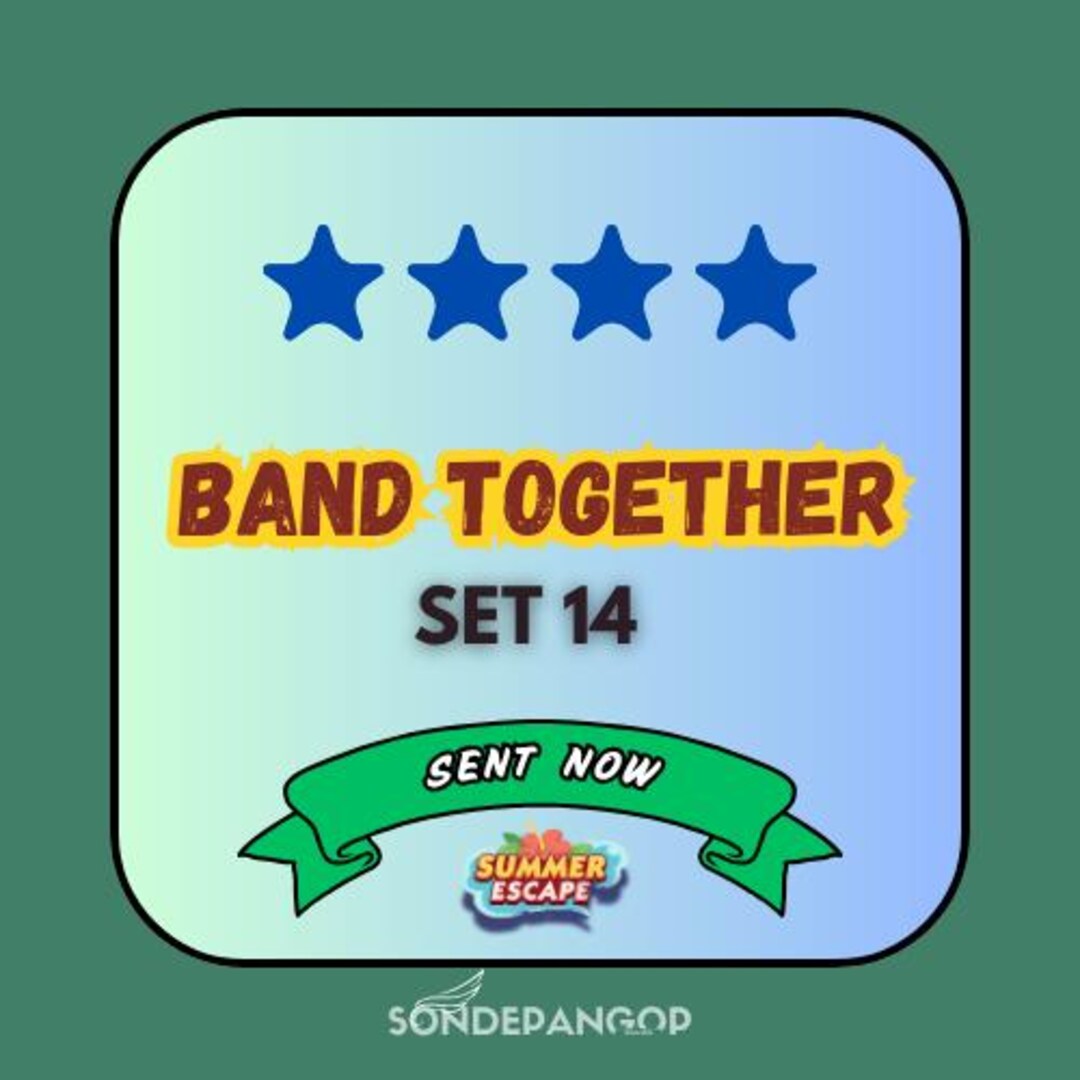 BAND TOGETHER Set 14 Monopoly_go 4 Stars Sticker Summer Escape - Etsy