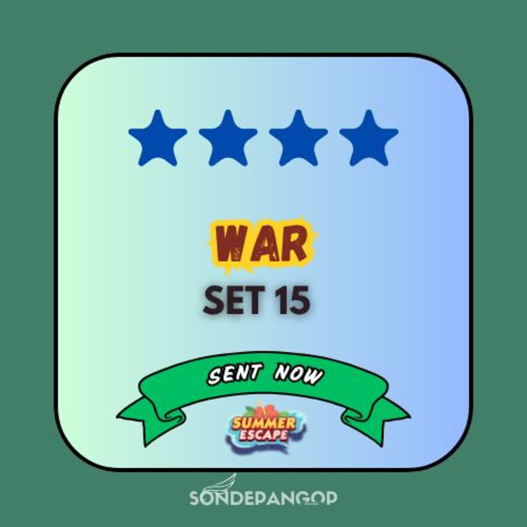 WAR Set 15 Monopoly_go 4 Stars Sticker Summer Escape - Etsy