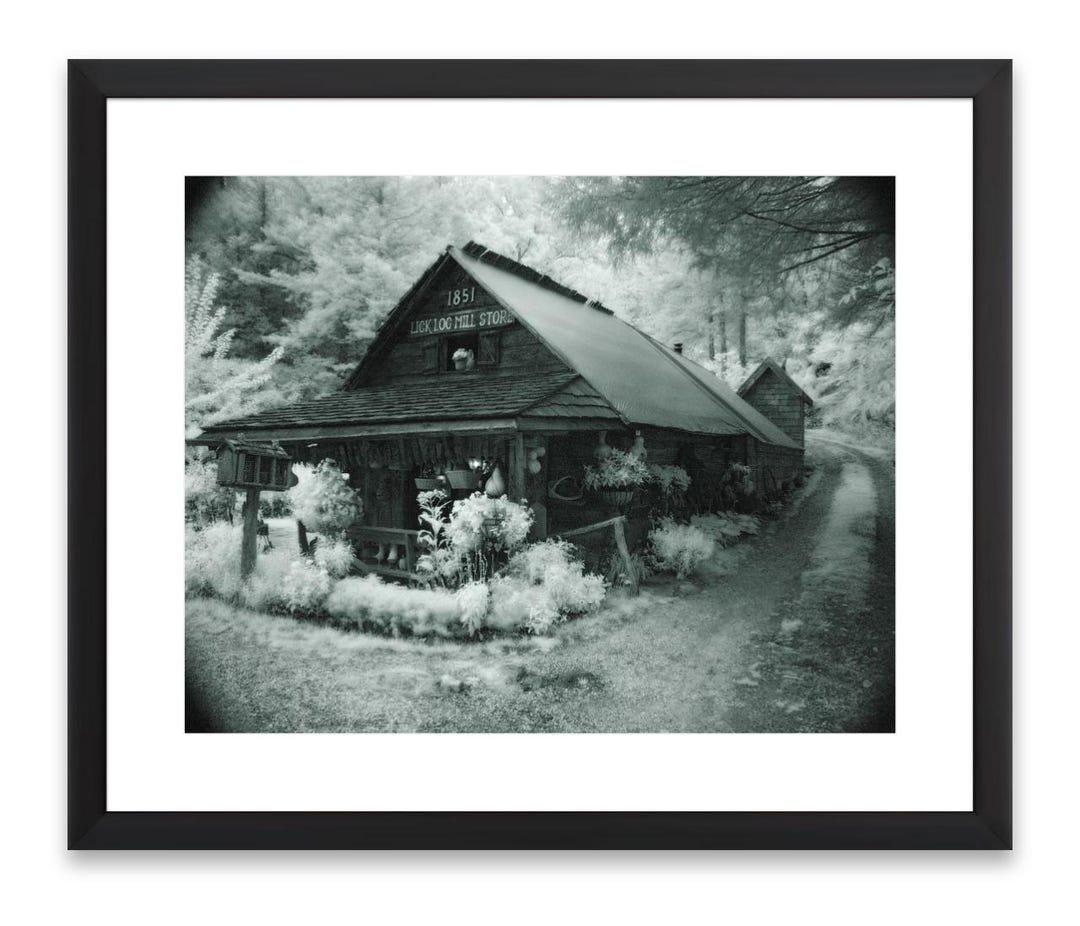 Log Cabin in Woods Digital Download, Dreamy Printable Wall Art, Pinhole ...