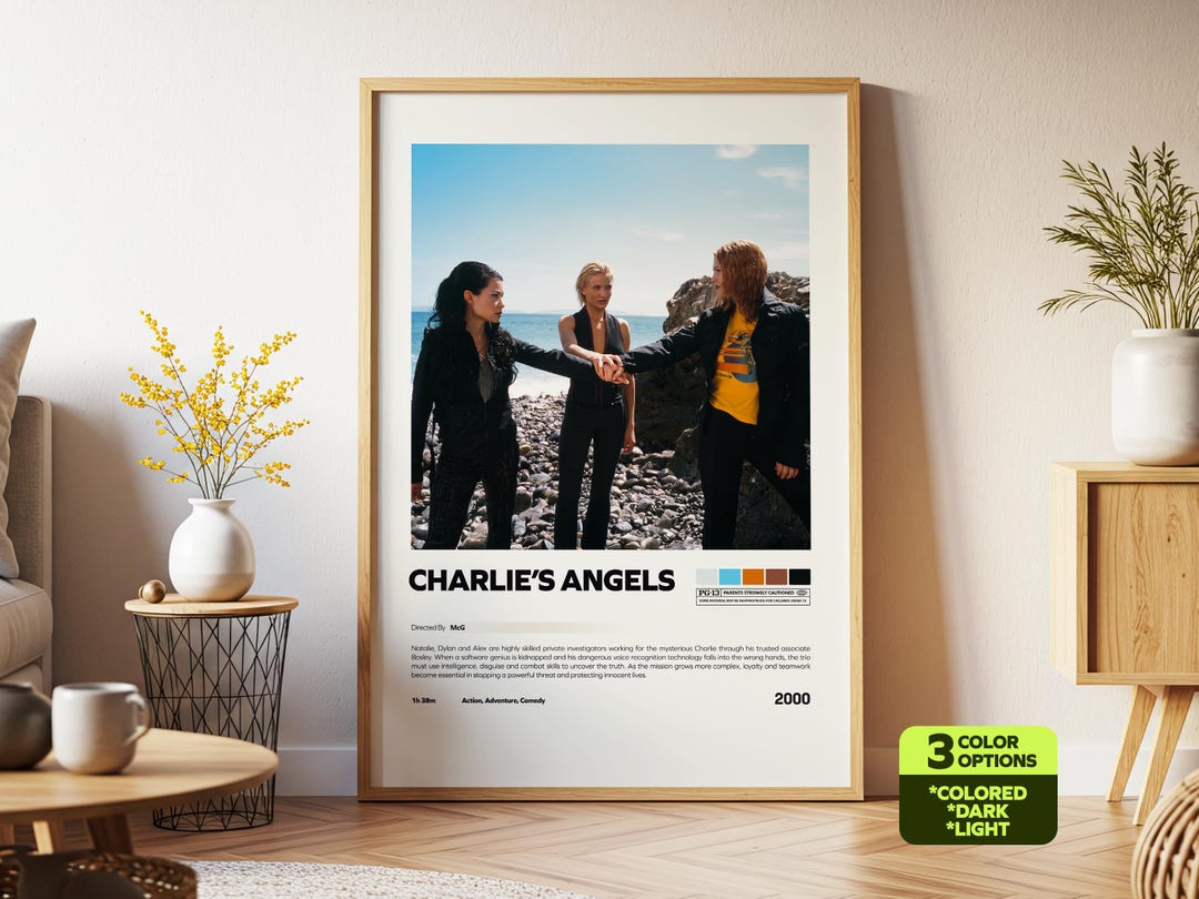 Charlie's Angels Poster, Retro Movie, Vintage Film, Drew Barrymore ...
