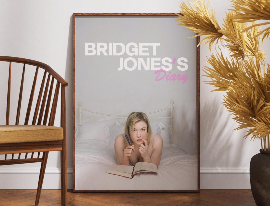 Bridget Jones Movie Poster, Romantic Comedy Wall Art,iconic Chick Flick ...