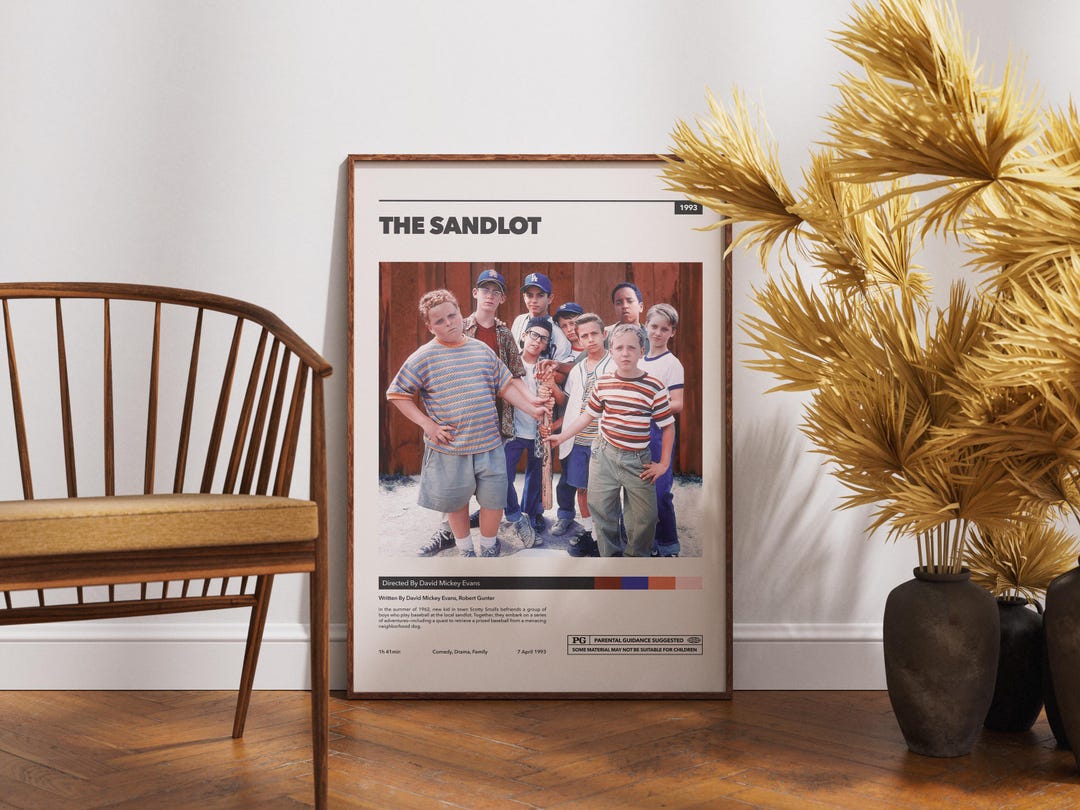 The Sandlot Poster, Retro Movie Print, Vintage Wall Art, Kids Room ...