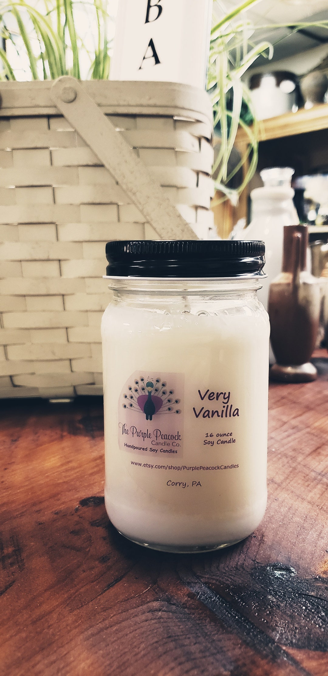 Vanilla Soy Candle / Soy Candle / Handmade Soy Candle / Vanilla Candle ...