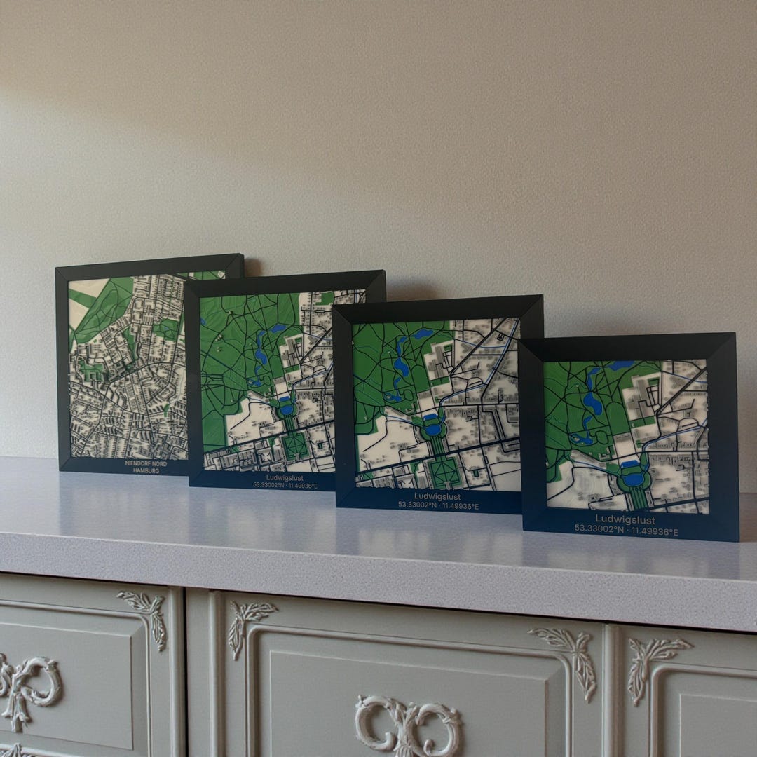 Sizes S–XL · Personalized 3D City Map · Framed City Map Wall Art ...