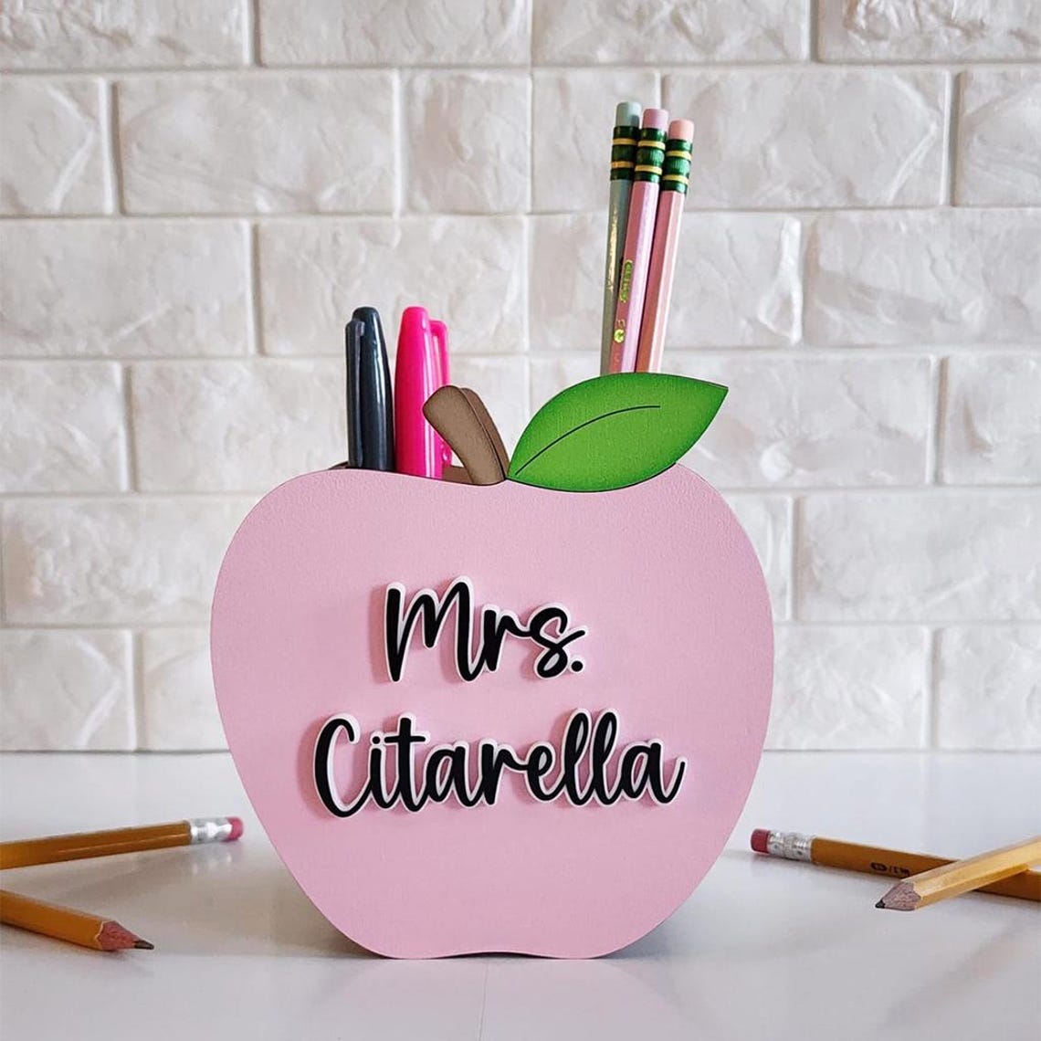 Apple Pencil Holder – Desk Organizer for Teachers, Classroom Supplies ...