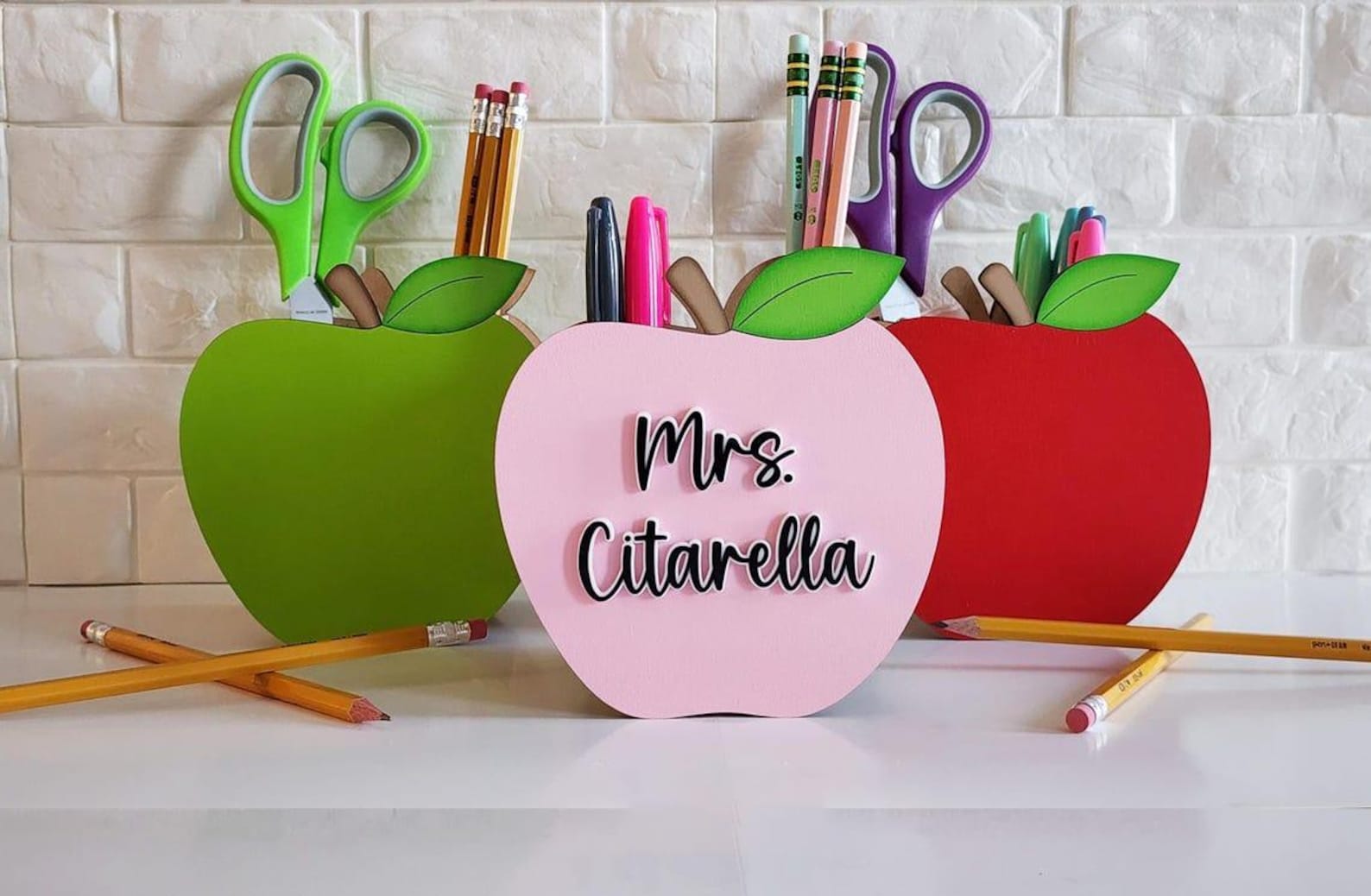 Apple Pencil Holder – Desk Organizer for Teachers, Classroom Supplies ...