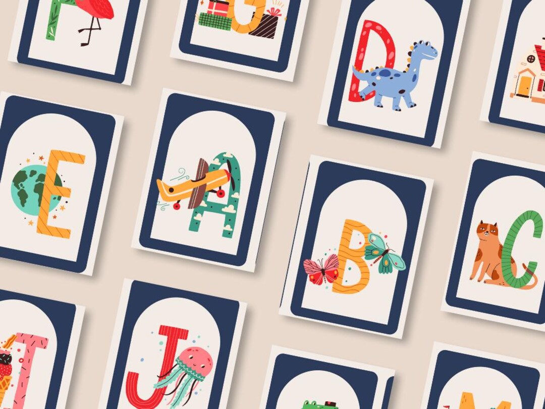 A to Z Flashcards for Kids – Cute & Colorful Alphabet Set - Etsy