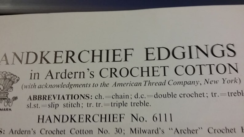 Crochet Floral Handkerchief Lace Edgings Pattern 3 Designs - Etsy