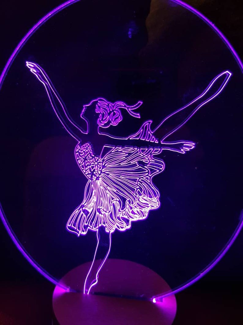 Ballerina Lamp LED Light Room Decor Colour Change Ballet Exam - Etsy