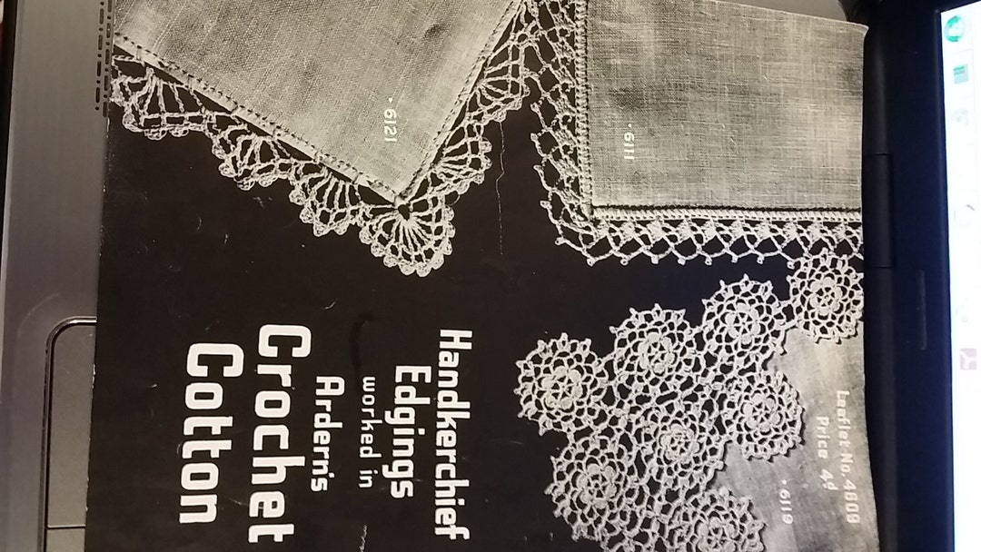 Crochet Floral Handkerchief Lace Edgings Pattern 3 Designs - Etsy