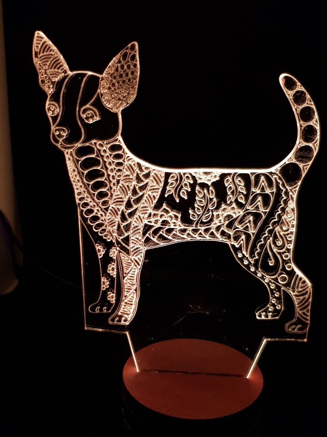 Chihuahua Dog LED Lamp Colour change Unusual Gift Him Her them Pet Cave ...