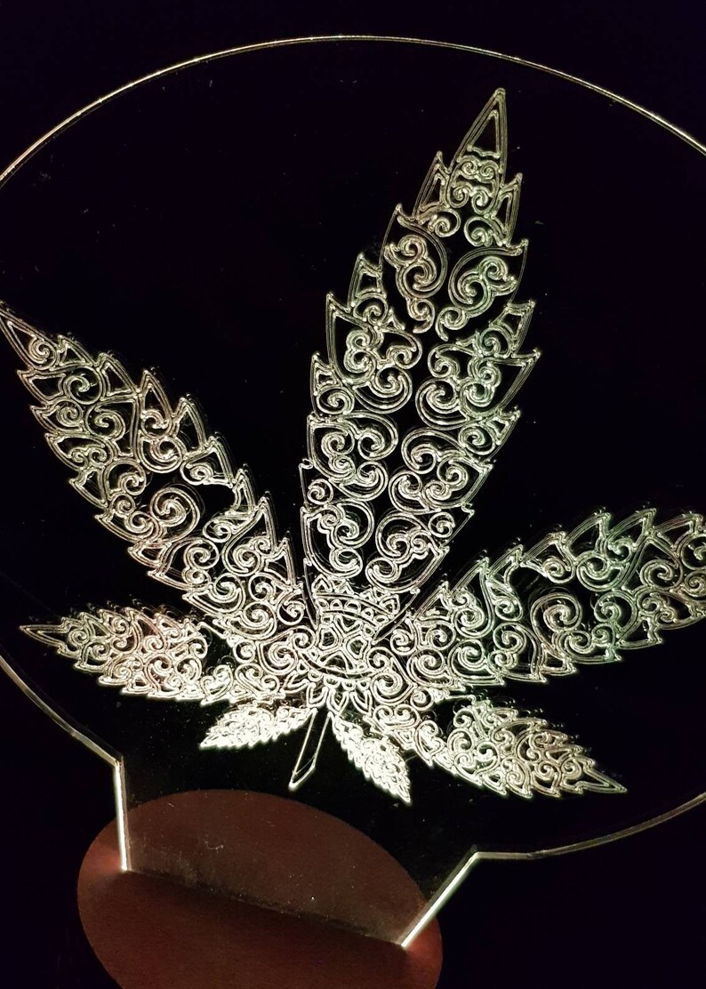 Marijuana Lamp Weed room Decor Cannabis Pot mood light Colour | Etsy
