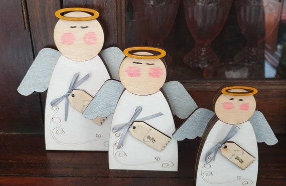 Angel Shelf Sitters Set of 3 Tiered Tray Xmas Room Decor - Etsy