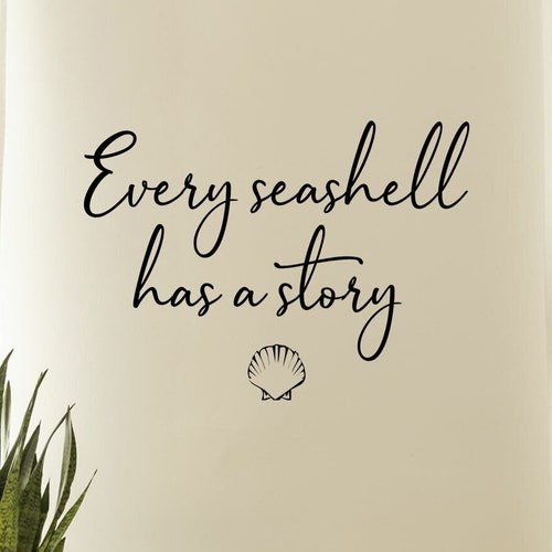 Beach Quote Vinyl Decal Wall Words Vinyl Every Seashell - Etsy