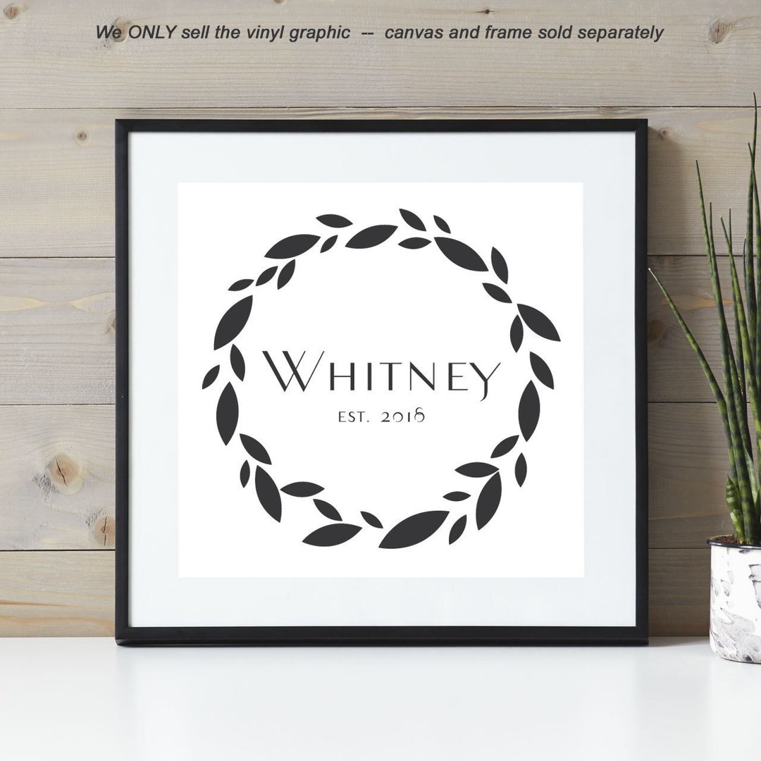 Personalized Last Name Vinyl Decal | Wedding Monogram - Etsy