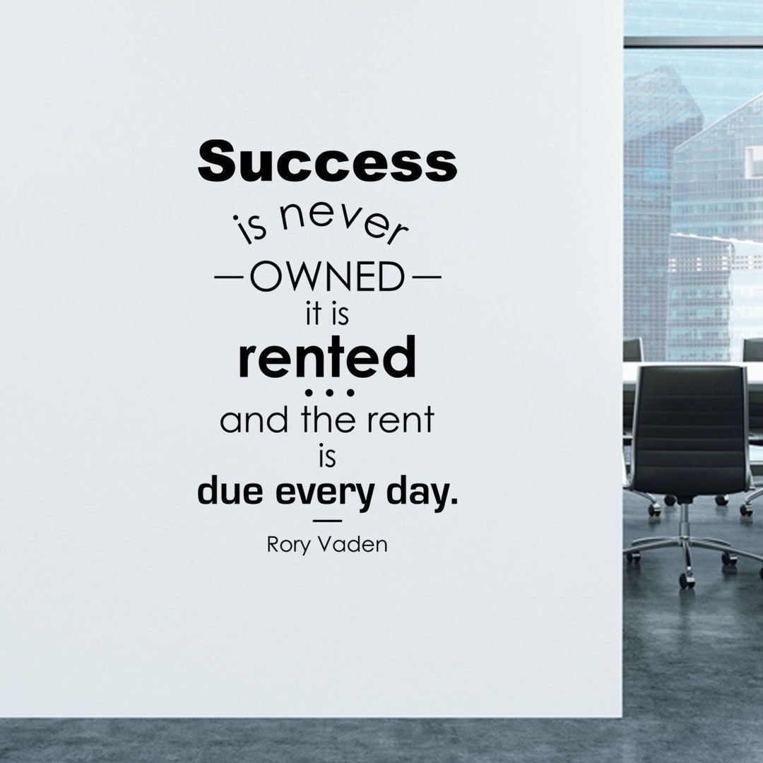 Vinyl Wall Decal About Success | Vinyl Lettering Motivational | Success ...