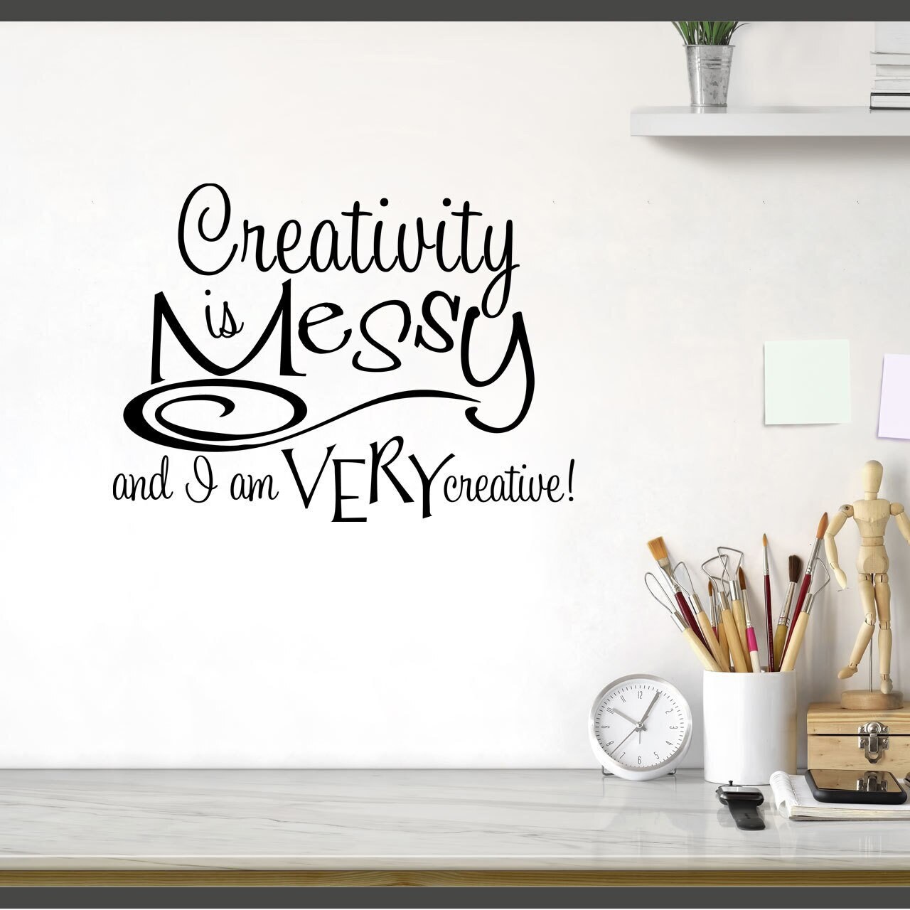 Creative Mess Vinyl Wall Decal | Craft Room Decor - Etsy