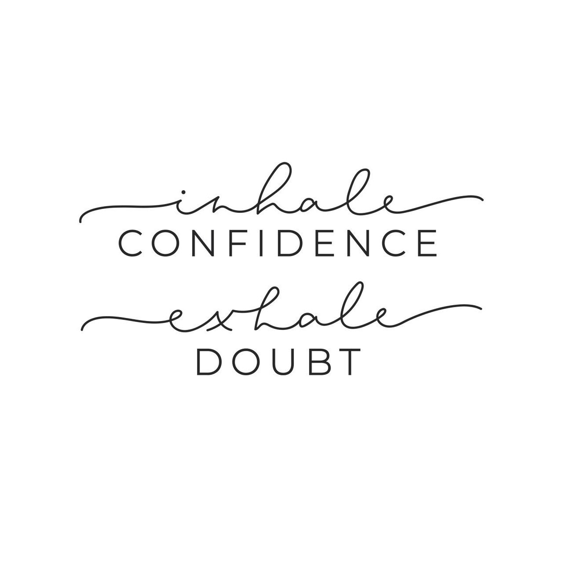Vinyl Wall Art Removable Vinyl Lettering Inhale Confidence - Etsy