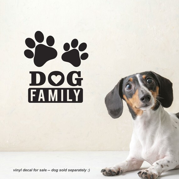 Vinyl Wall Decal Dog Vinyl Lettering Words Dog Family - Etsy