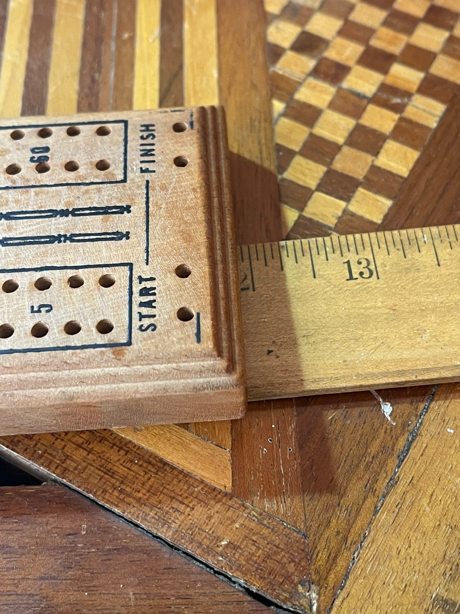 Vintage Cribbage Board Wood - Etsy