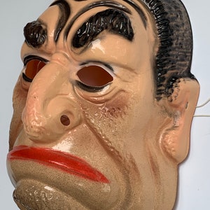 Vintage Ben Cooper Vacuform Plastic Mobster Mask - Etsy