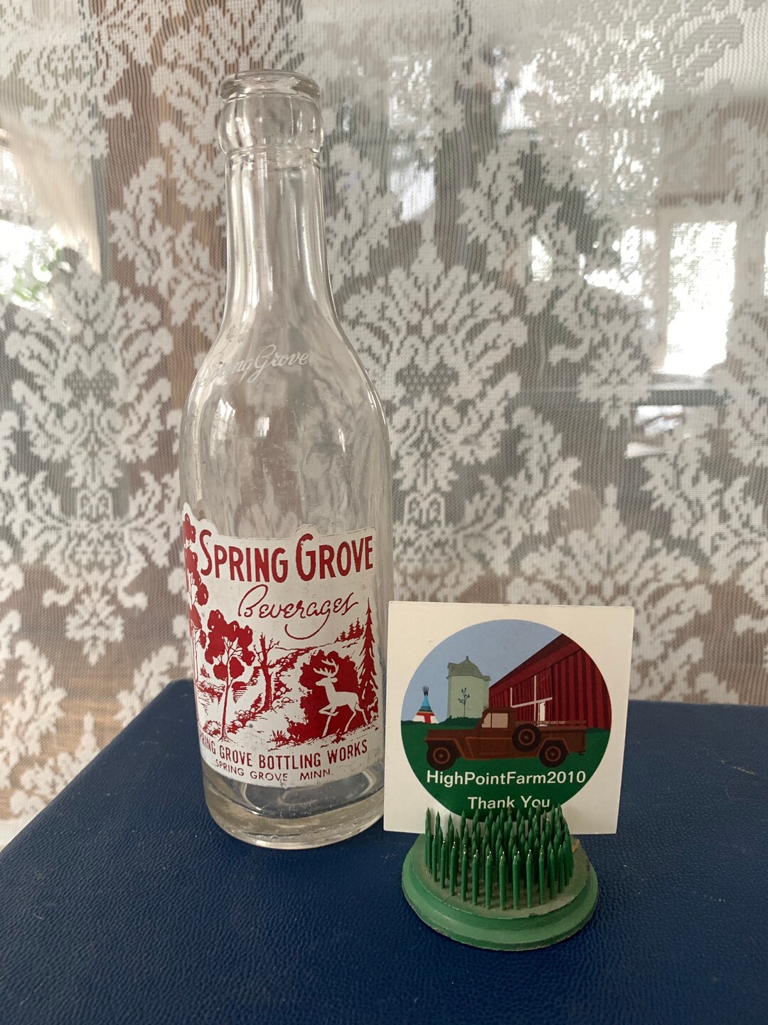 Vintage Spring Grove Beverages Soda Glass Bottle Adorable - Etsy
