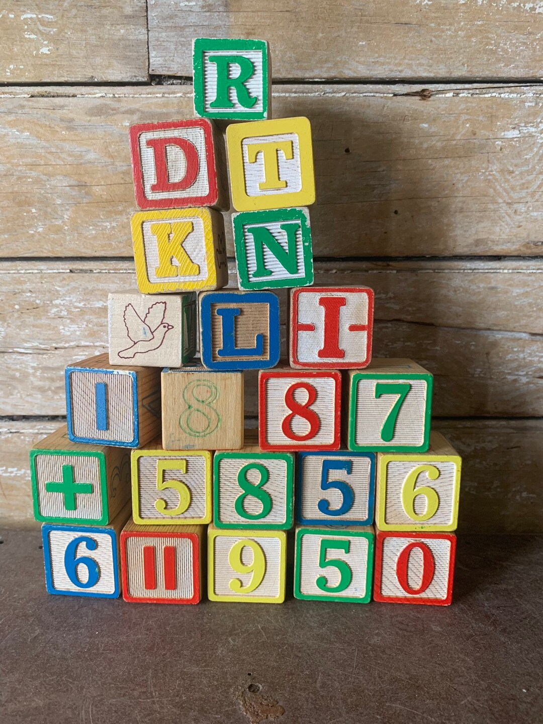 Vintage Wooden Blocks Set of 22 - Etsy