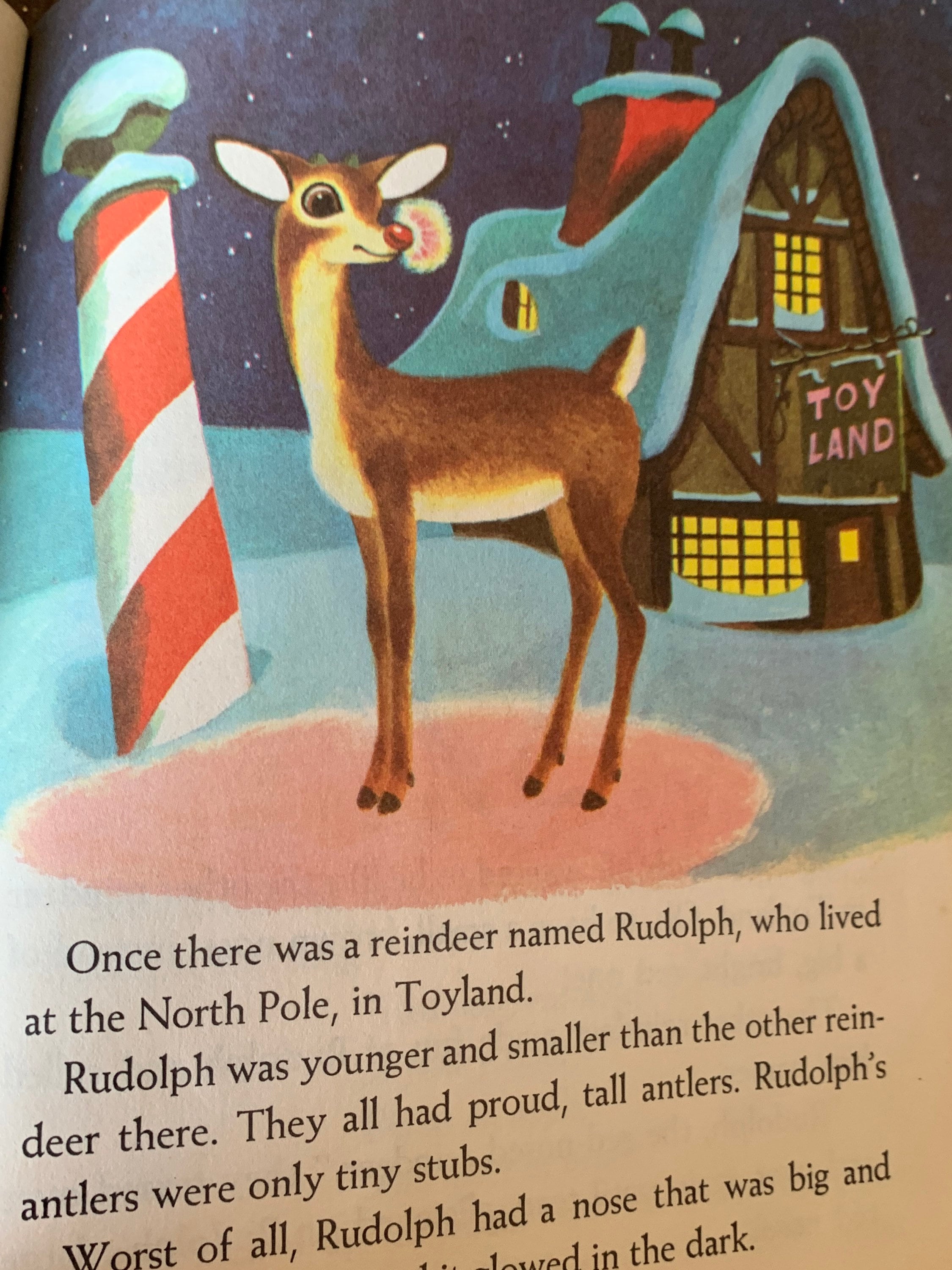 Little Golden Book Rudolph the Red Nose Reindeer 1972 - Etsy