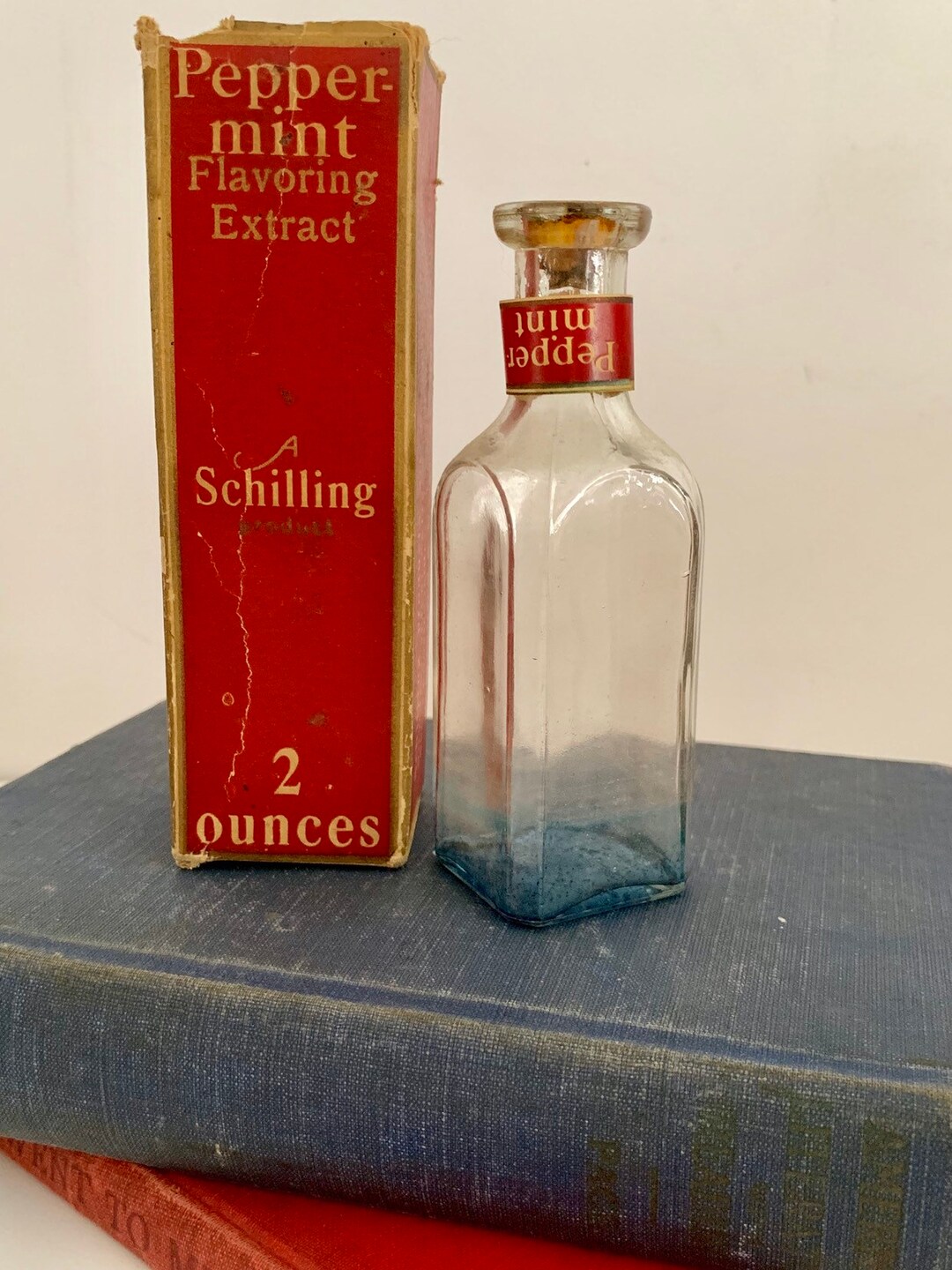 Vintage Peppermint Flavoring Box and Bottle - Etsy