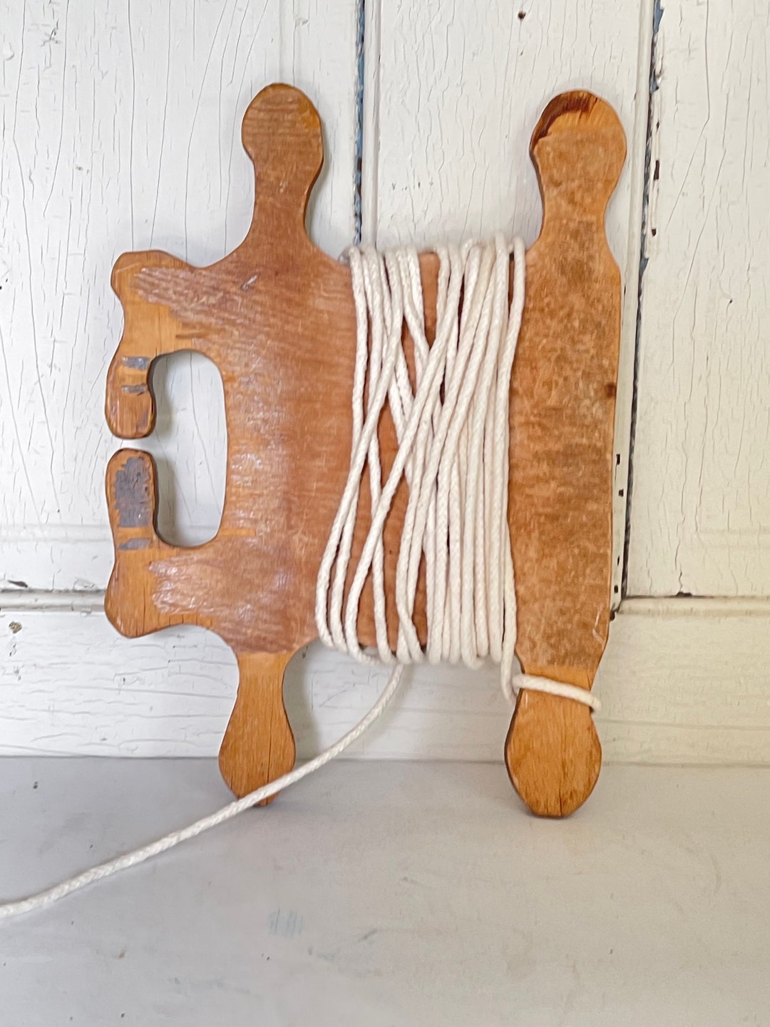 Vintage Wooden Clothes Line Winder Plus Farm Chic - Etsy