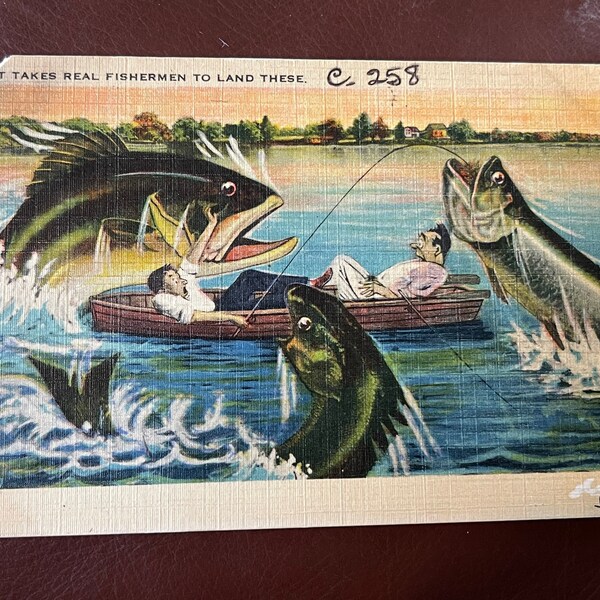 Fishing Postcard - Etsy