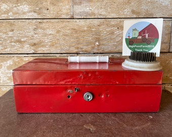 Red Tin Box | Etsy